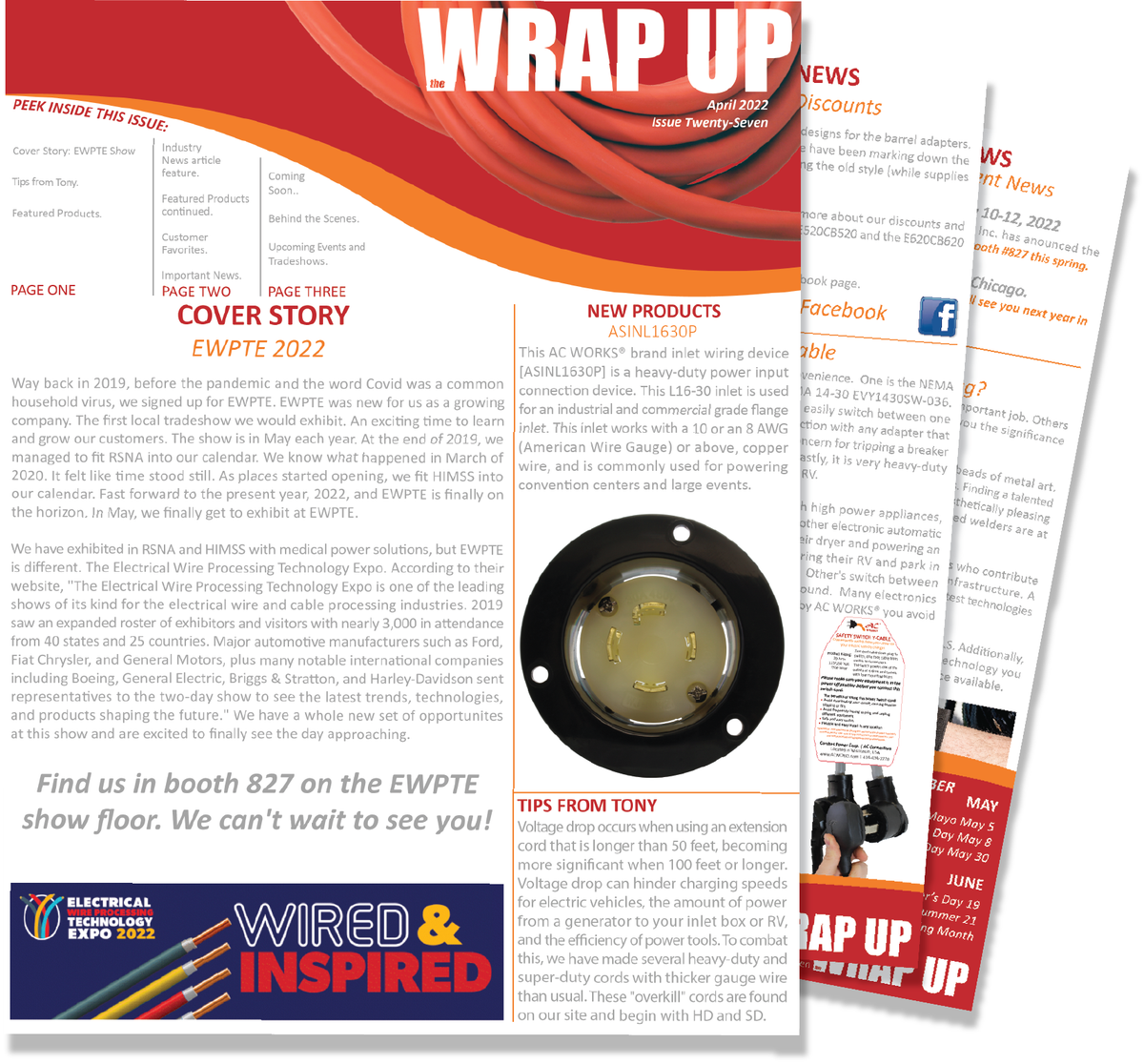 Download Issue 27 of the WRAP UP Newsletter – AC Connectors