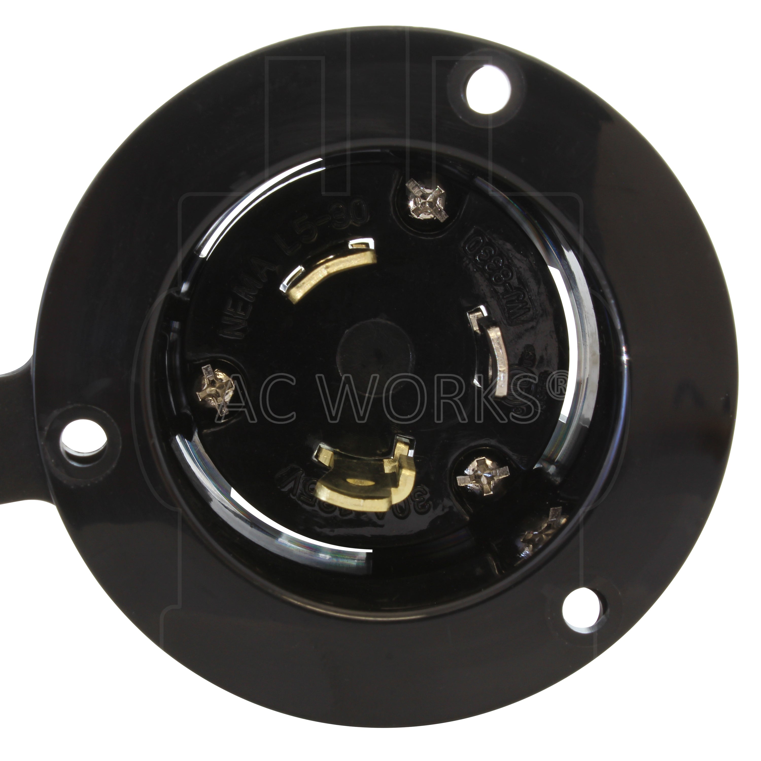 AC WORKS® 30A 125V L5-30P Power Input Inlet with Weather Cover – AC ...