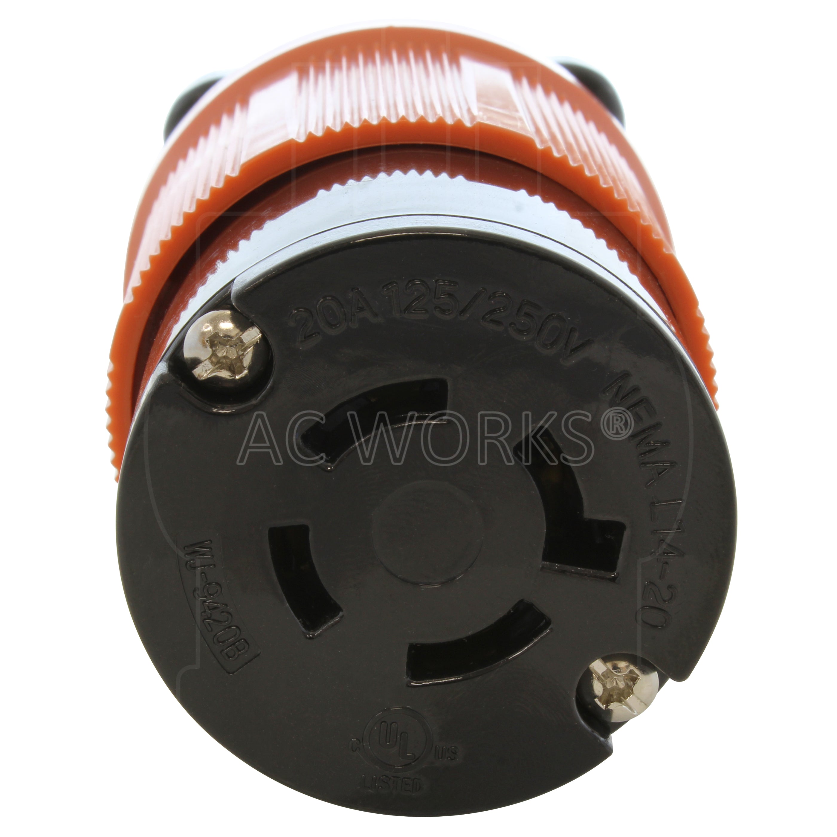 AC WORKS® NEMA L14-20R 20A 125/250V 4-Prong Locking Female Connector ...