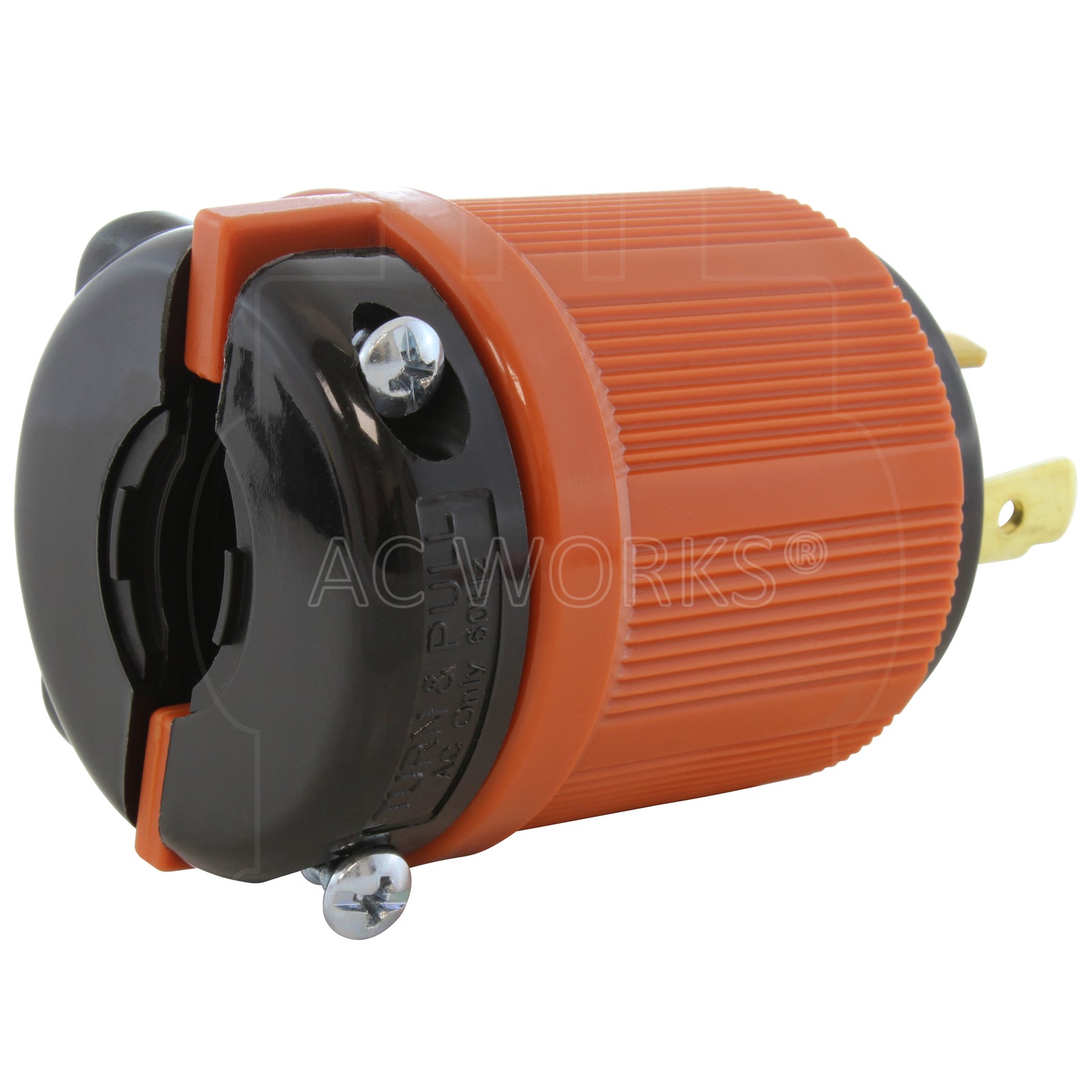 AC WORKS® NEMA L15-30P 3-Phase 30A 250V 4-Prong Locking Male UL C-UL ...