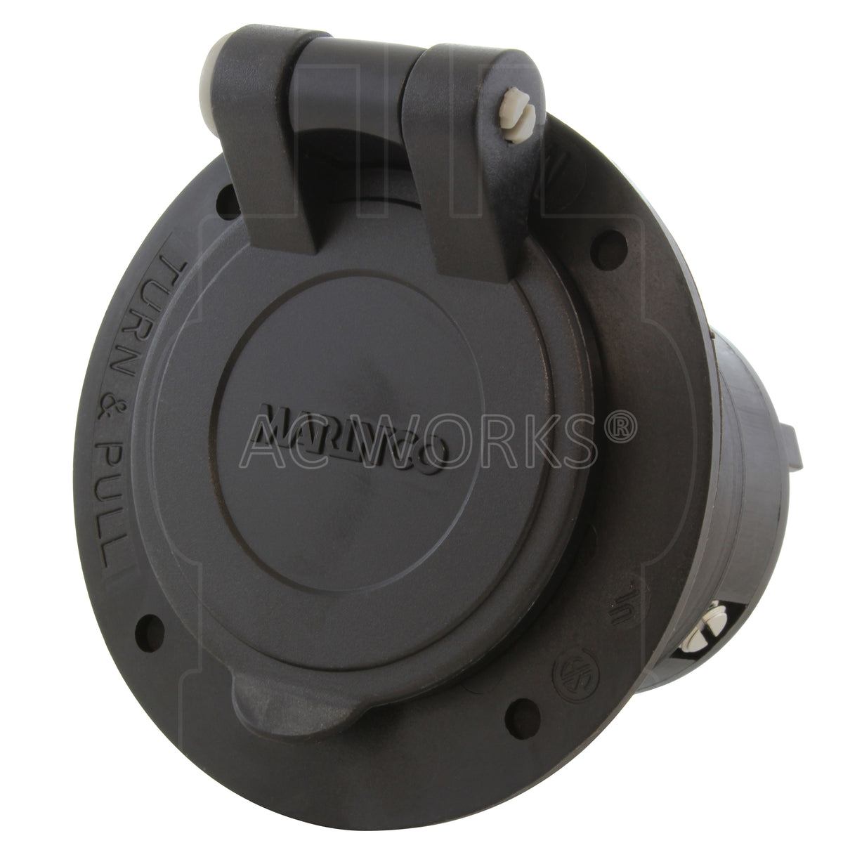 [CS6375-FC] 50 Amp 125/250 Volt Power Input Inlet with Front Cover – AC ...