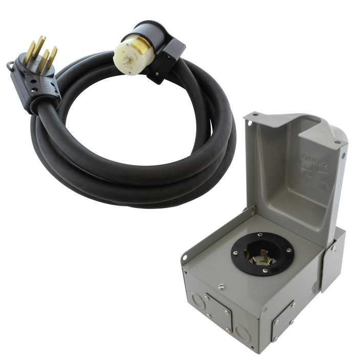 Elbow 50A Emergency Power Kit with SS2-50 Inlet Box & Power Cord – AC ...