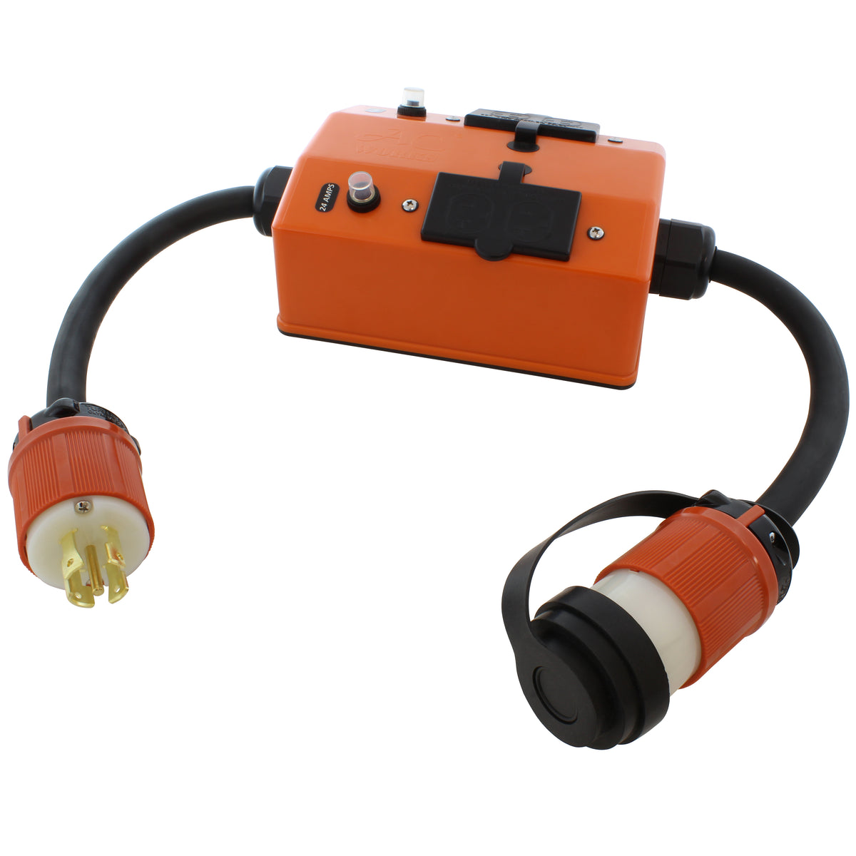 [L2130PDU-PT] Inline Extension L21-30 PDU OUTLET BOX (GFCI & Breakers ...