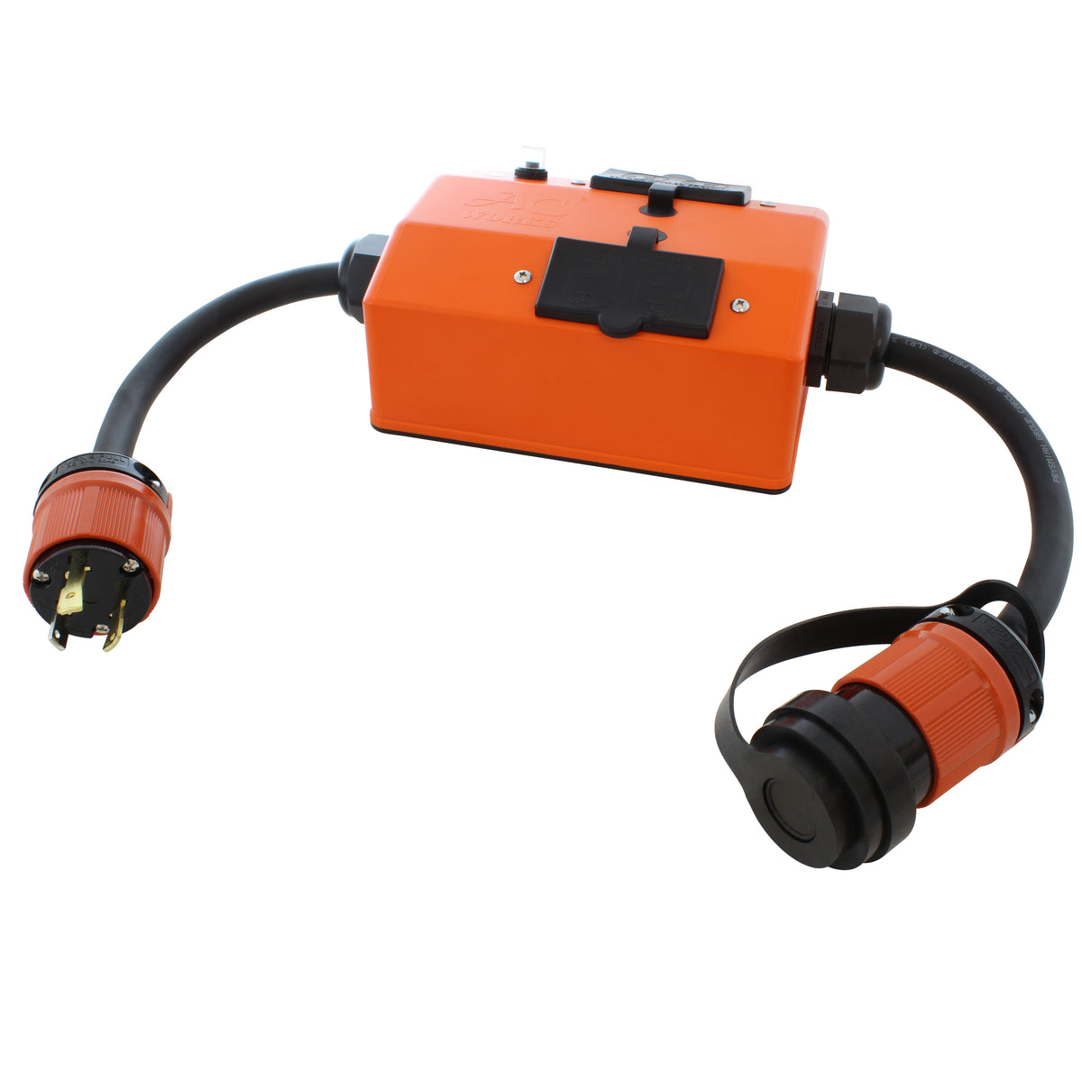 [L530PDU-PT] Inline Extension L5-30 PDU OUTLET BOX (GFCI & Breaker ...