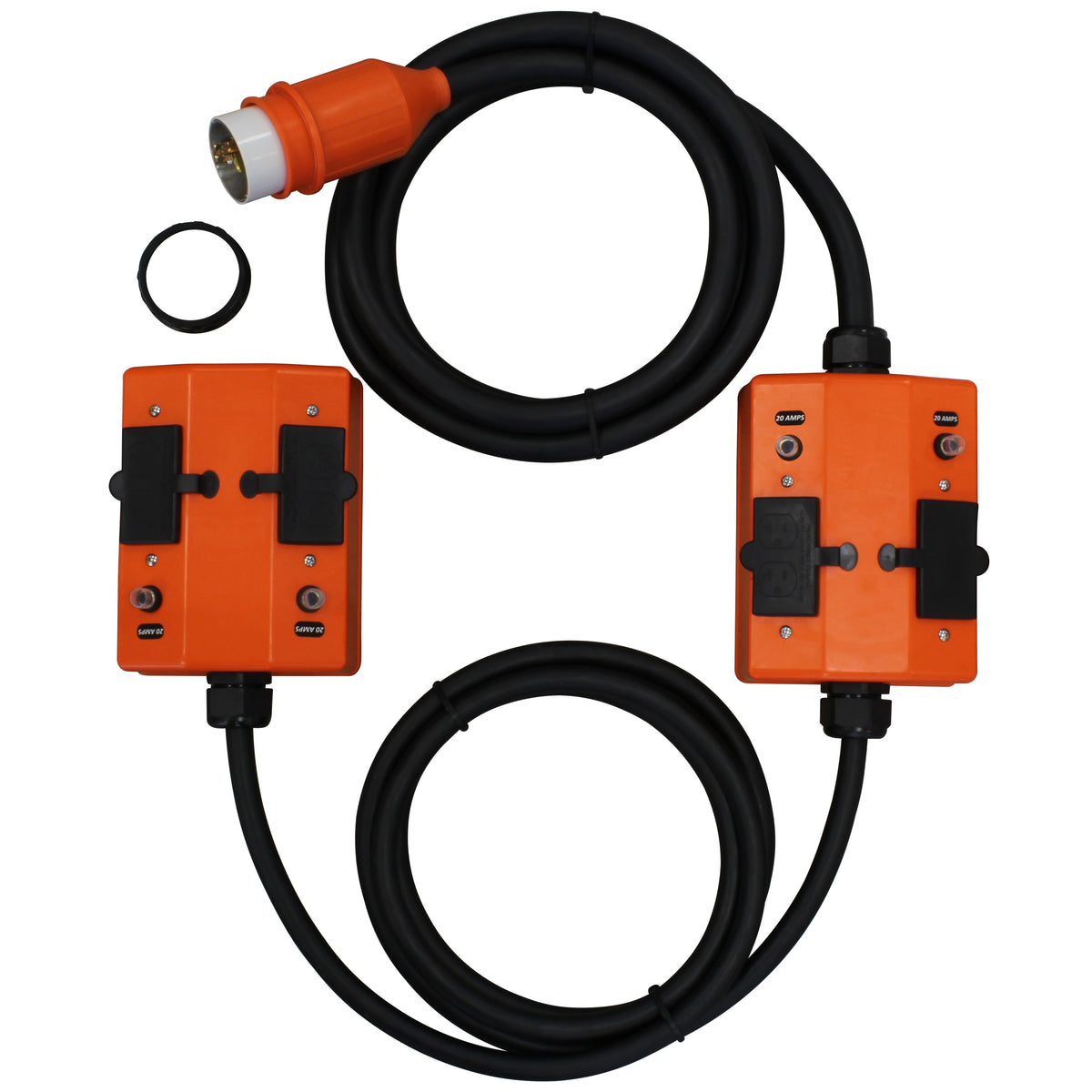 [SS2PDU-10-AB] NEMA SS2-50/ CS6365 to Two PDU Outlet (GFCI & Breaker ...