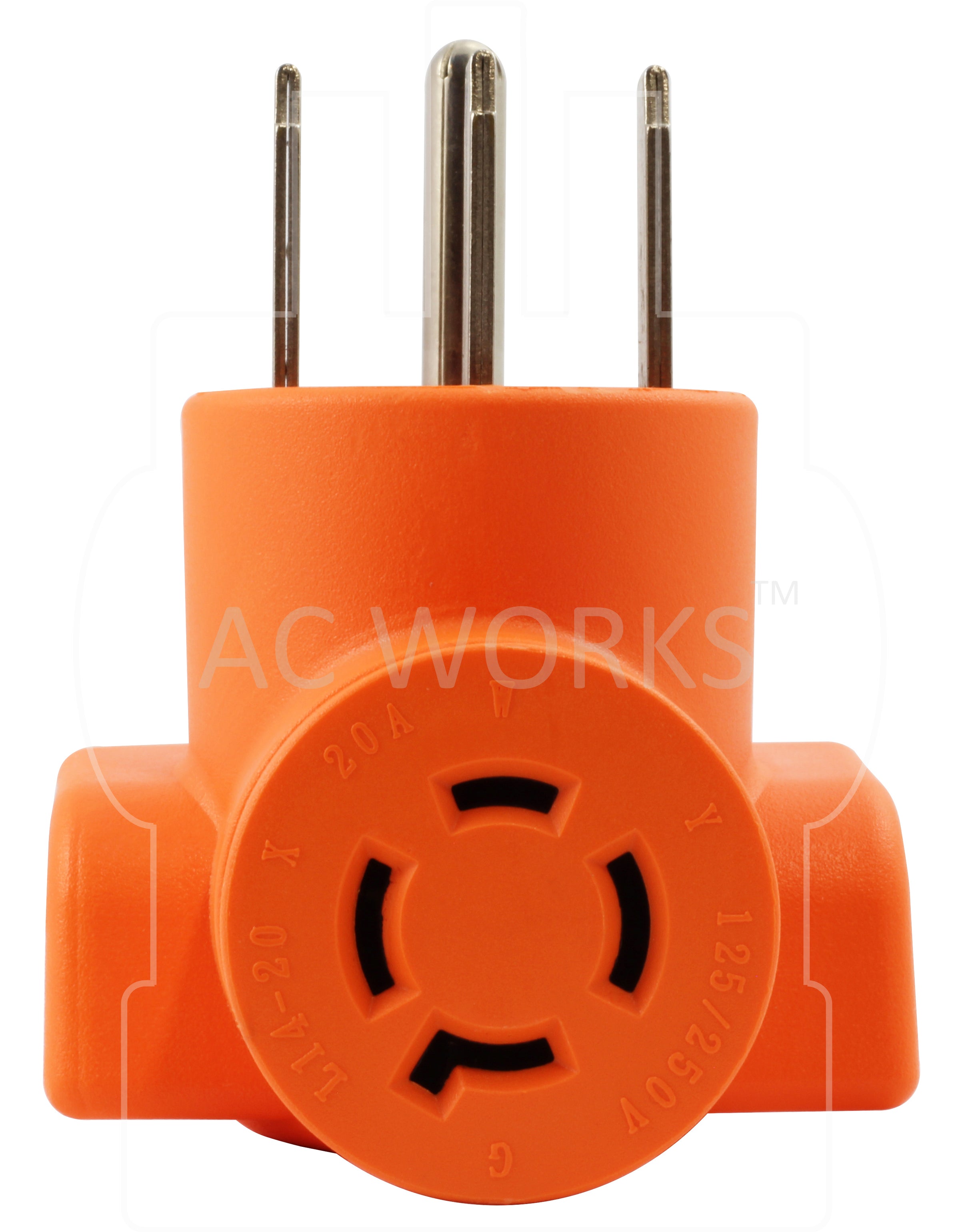 AC WORKS® Range/RV/Generator 14-50P Plug to L14-20R 20A Locking Female ...