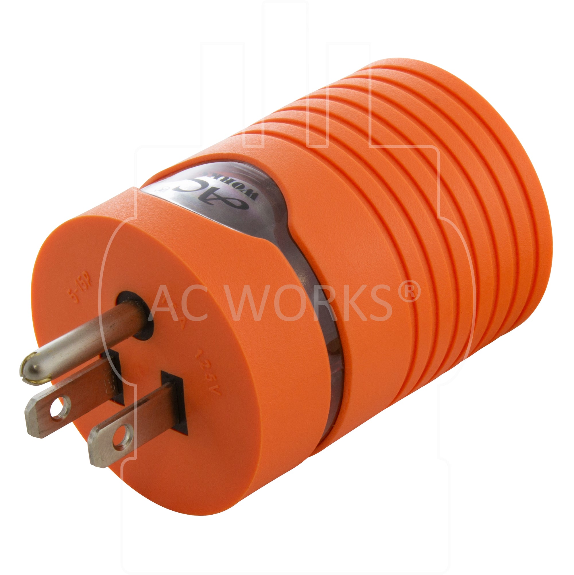 AC WORKS® 15 Amp Household Plug NEMA 5-15P to Generator 4-Prong L14-20 ...