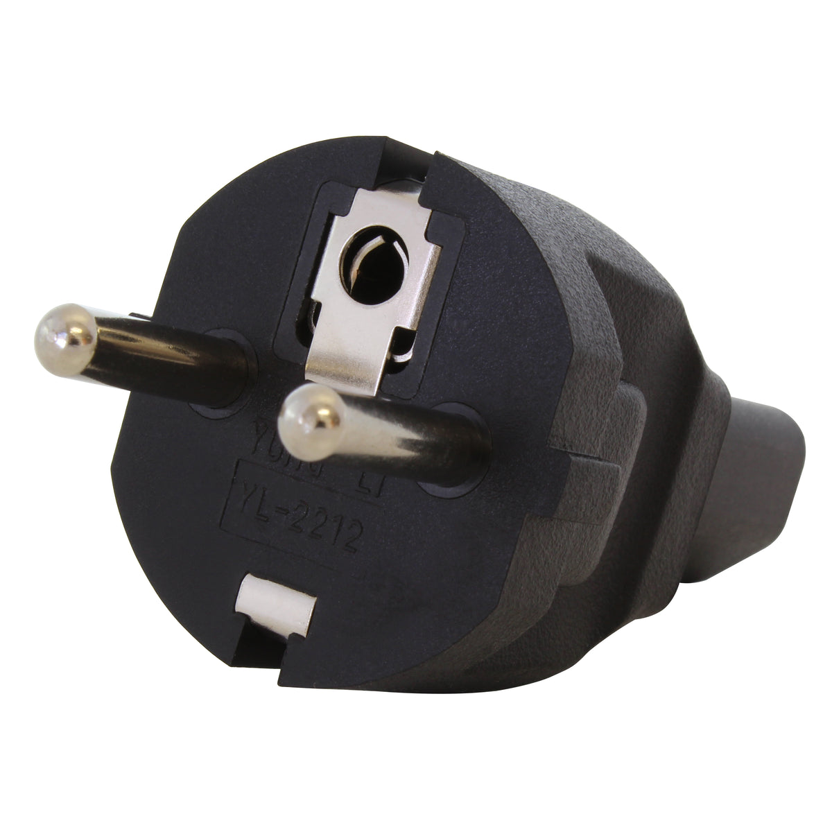 AC WORKS® [ADEUC13] Type E European CEE7 Schuko Plug to IEC C13 Connec ...