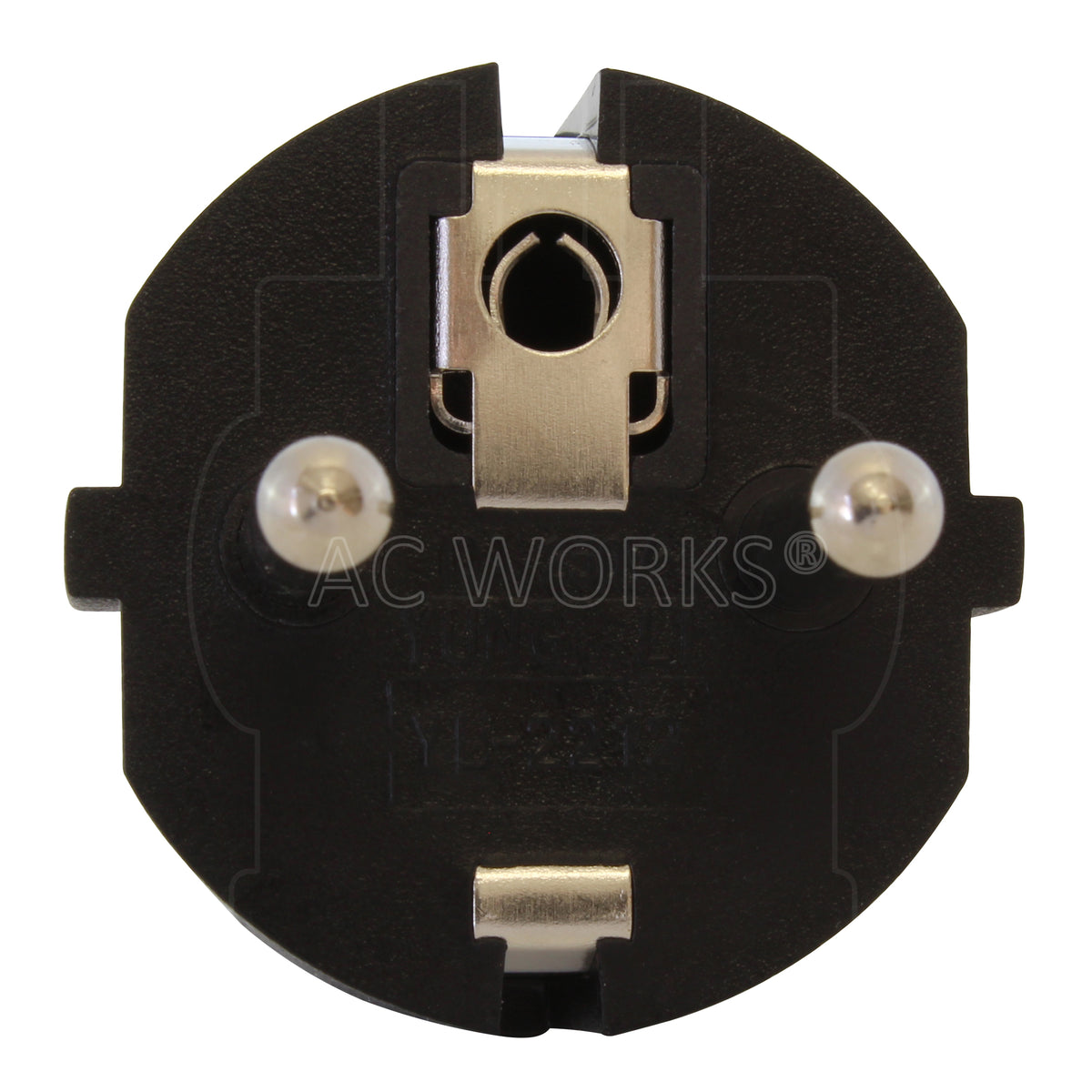 AC WORKS® [ADEUC13] Type E European CEE7 Schuko Plug to IEC C13 Connec ...