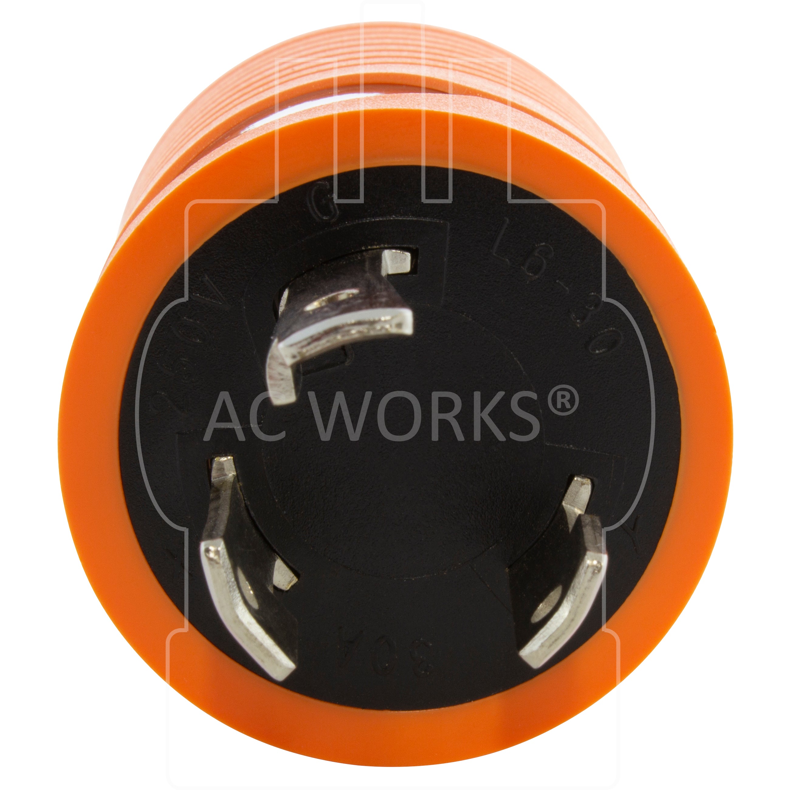 AC WORKS® Locking Adapter L6-30P to L6-20R 250Volt – AC Connectors