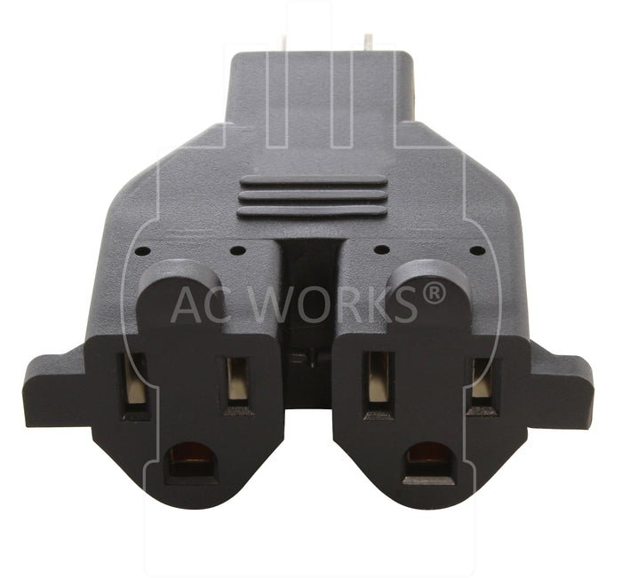 AC WORKS® 3-Prong Heavy Duty V-Duo Household Outlets Adapter – AC ...