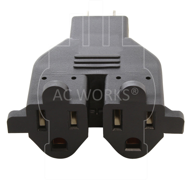 AC WORKS® 3-Prong Heavy Duty V-Duo Household Outlets Adapter – AC ...
