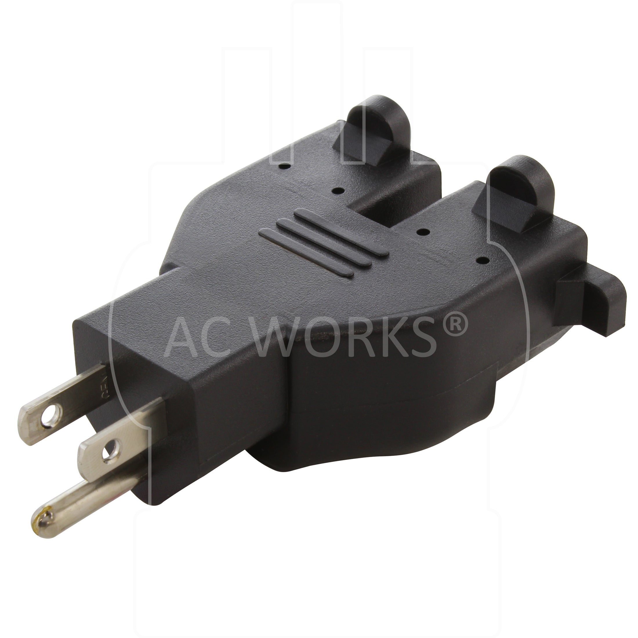 AC WORKS® 3-Prong Heavy Duty V-Duo Household Outlets Adapter – AC ...