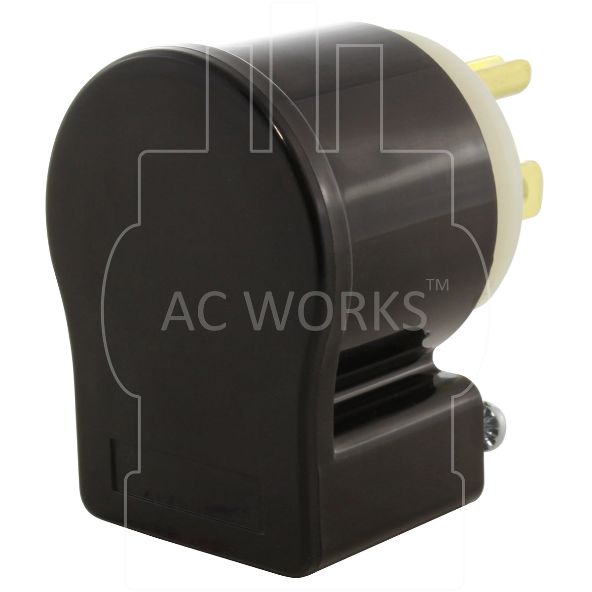AC WORKS® Medical Grade NEMA 5-15P 15A 125V All Angle Green Dot Plug ...