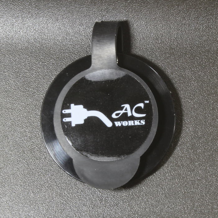 AC WORKS® 20A 250V NEMA 6-20P Flanged Power Input with Cover and Boot ...