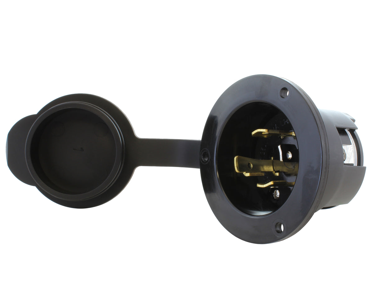 AC WORKS® 30 Amp 125/250 Volt L14-30P Power Input Inlet – AC Connectors