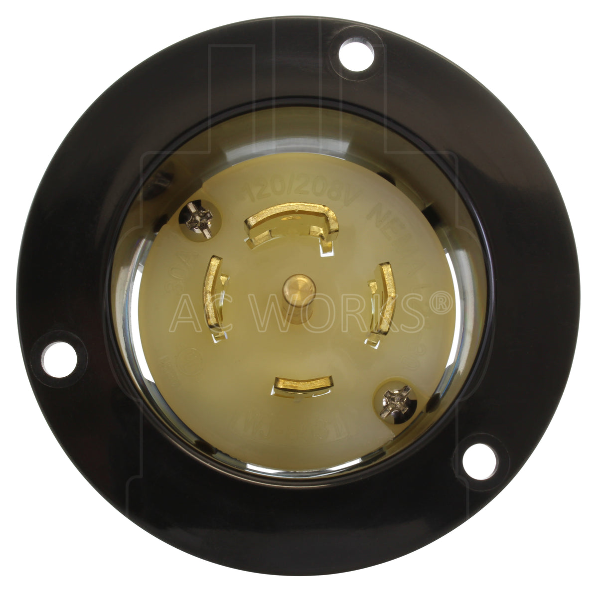 [ASINL2130P] NEMA L21-30P 30A 3-Phase Y 120/208V, 5-Wire Locking Inlet ...