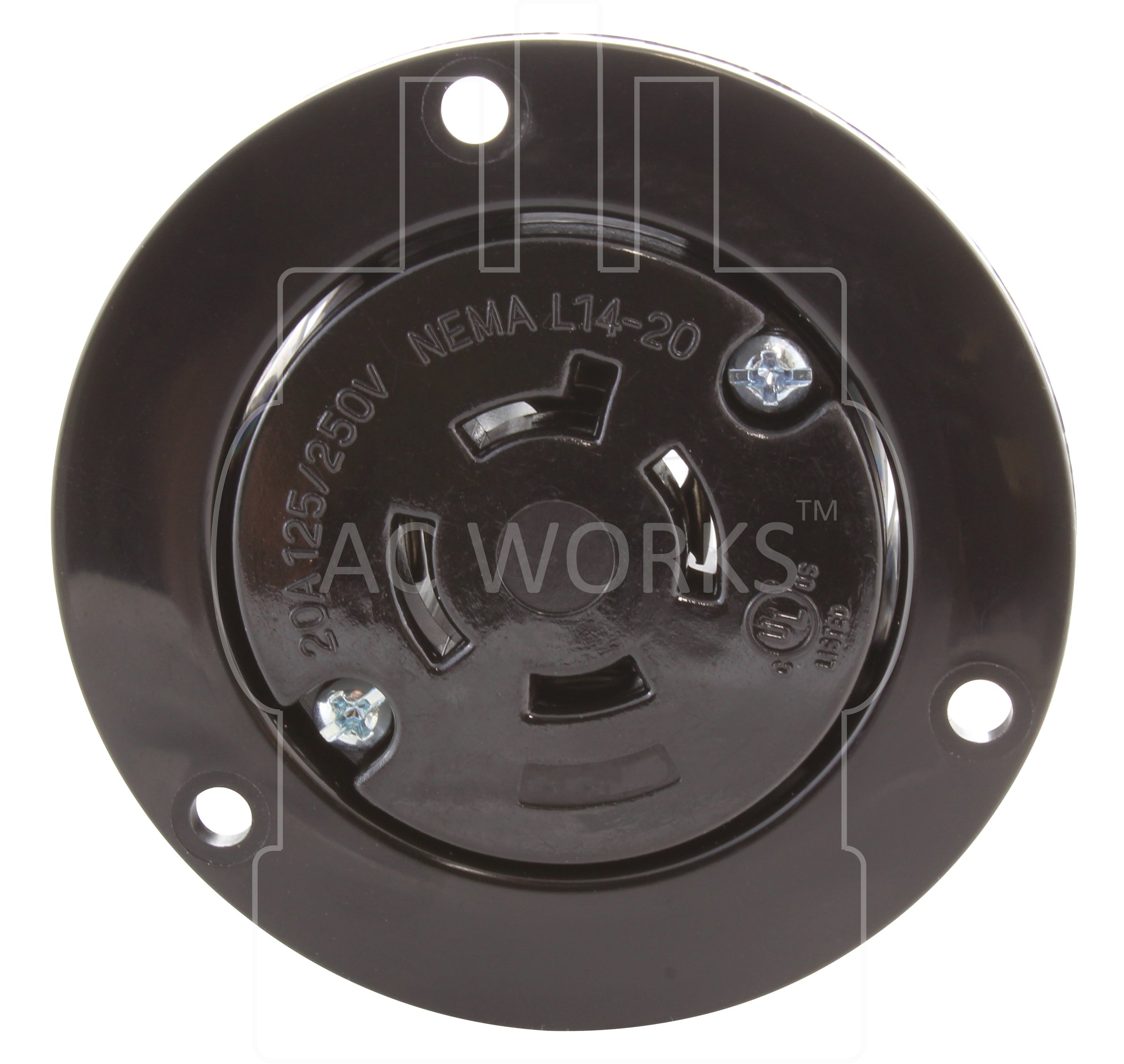 AC WORKS® 20A 125/250V L14-20R Flanged Outlet UL and C-UL Approval – AC ...