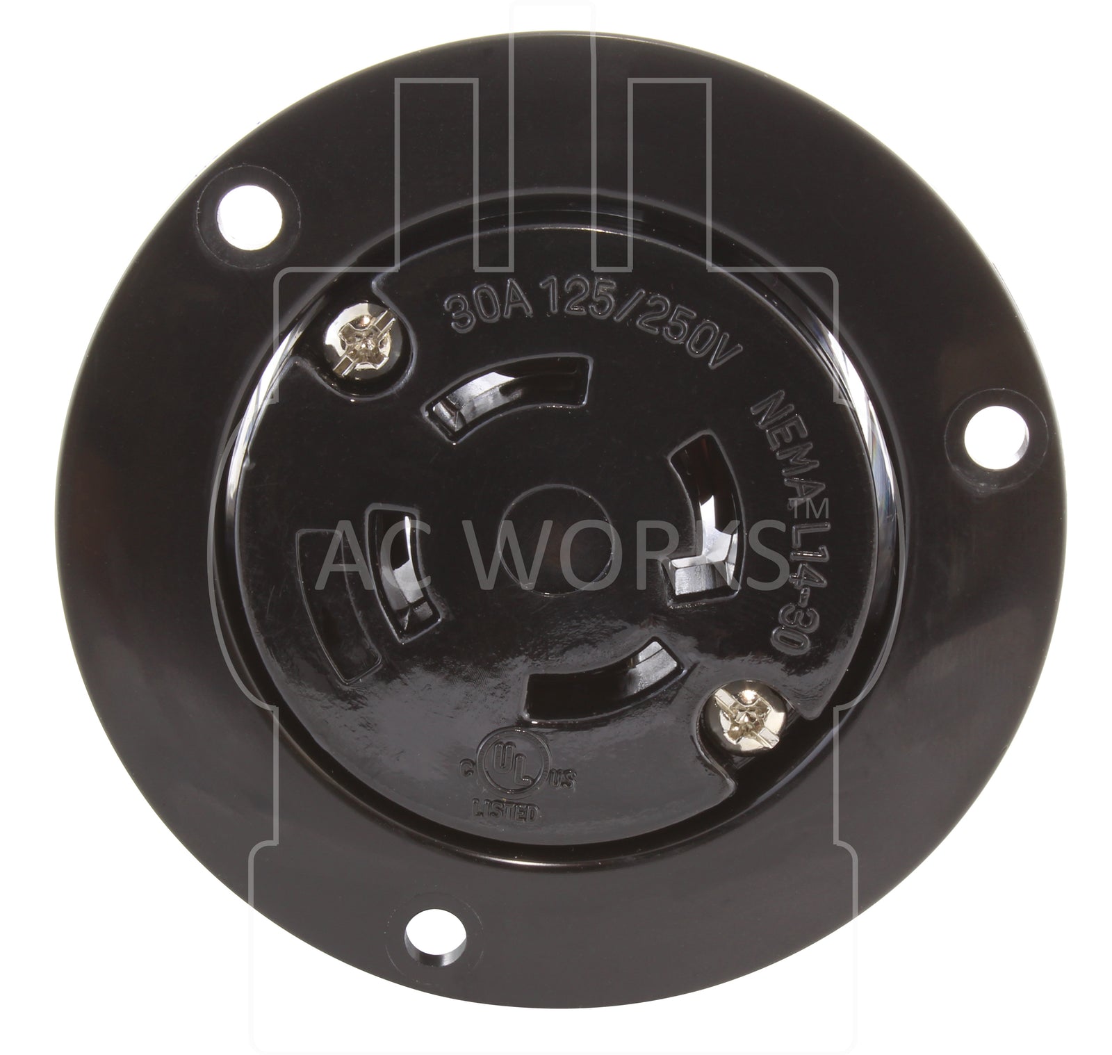 AC WORKS® 30A 125/250V L14-30R Flanged Outlet UL and C-UL Approval – AC ...
