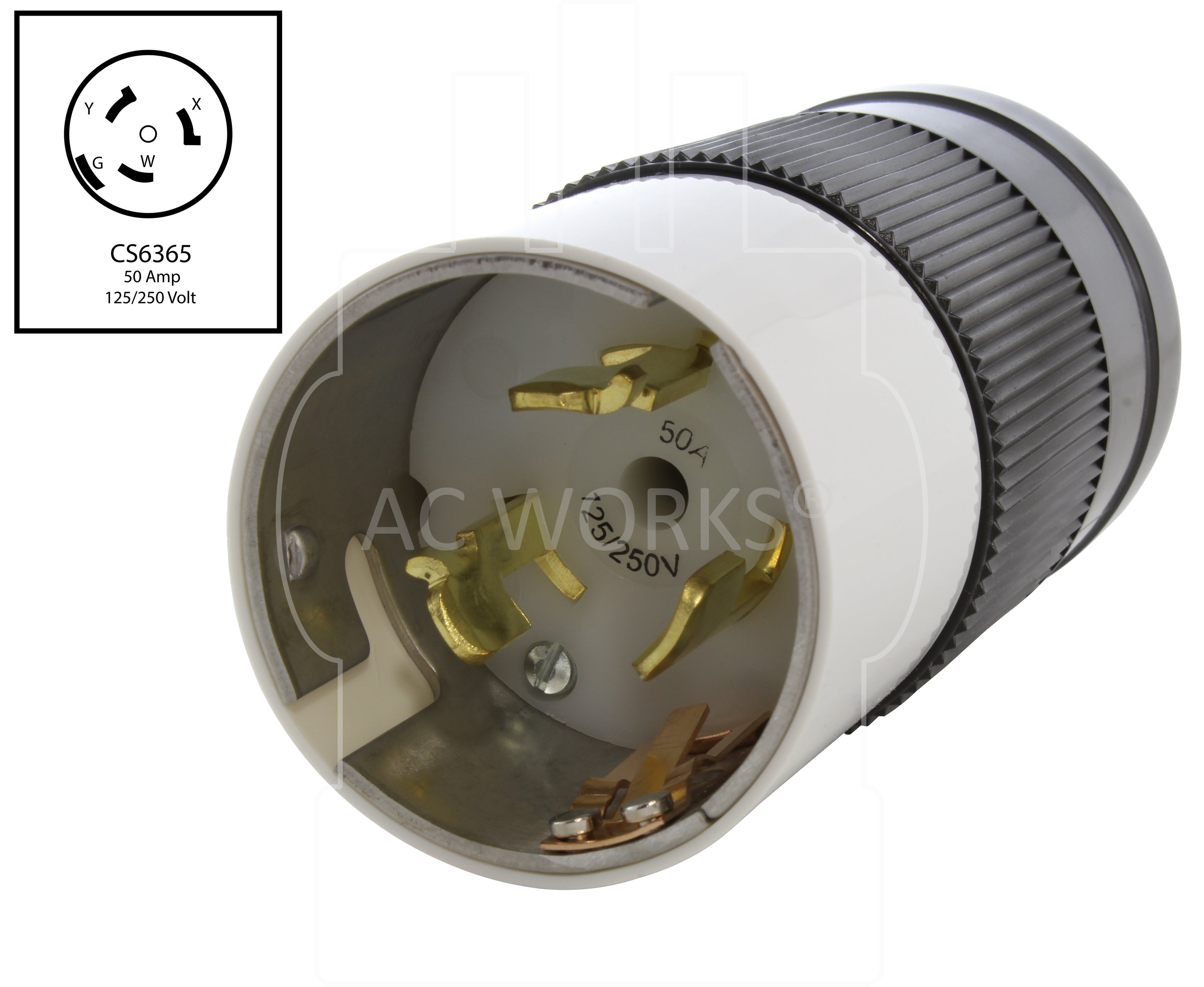 CS6365 Plug 50 Amp 125/250V Male Wiring Device – AC Connectors