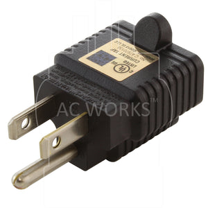 AC WORKS® 15A to 20A 125V T-Blade Compact Adapter UL and C-UL Approval ...
