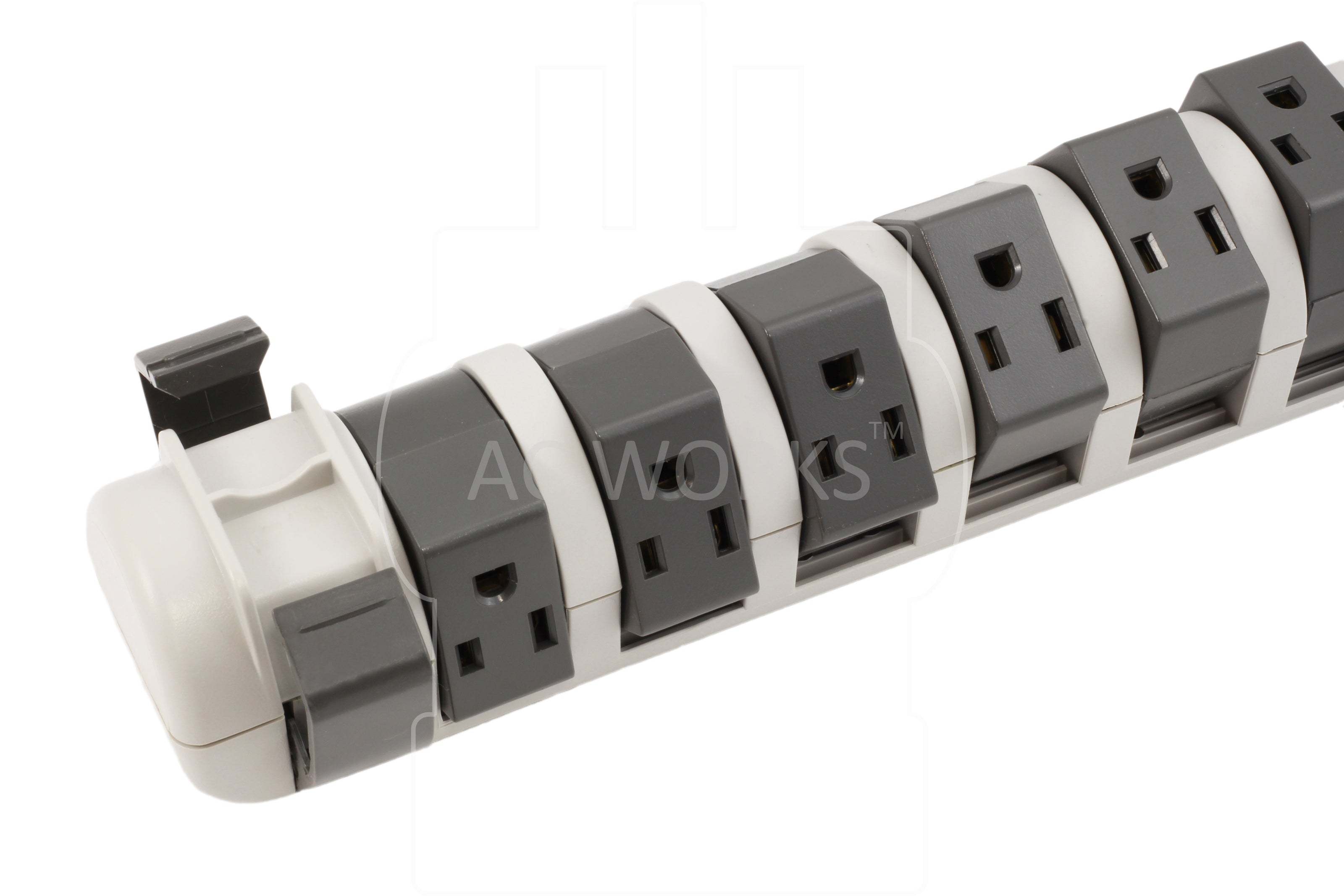 8 Outlet Rotating Power Strip with Surge Protector – AC Connectors