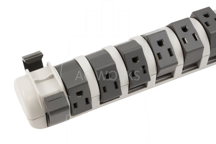 8 Outlet Rotating Power Strip with Surge Protector – AC Connectors
