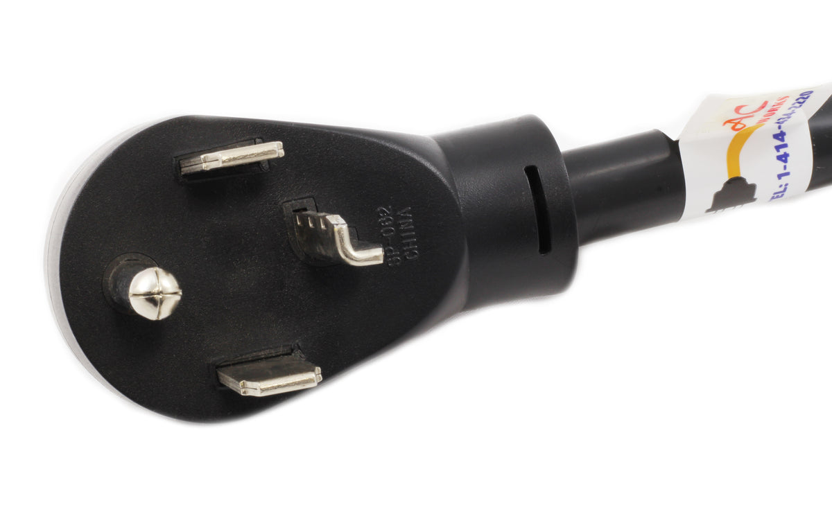 AC WORKS® 4-Prong NEW Dryer Plug to 3-Prong Old Dryer Socket with Cord ...