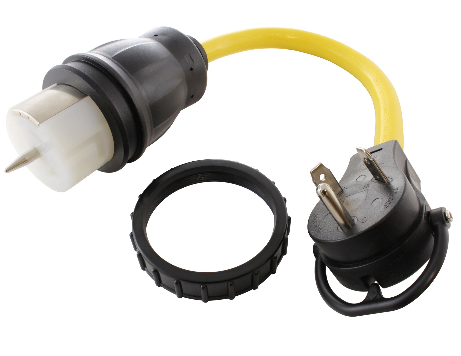 AC WORKS® 1.5FT STW Transfer Switches Adapter RV 30A Plug to CS6364 ...