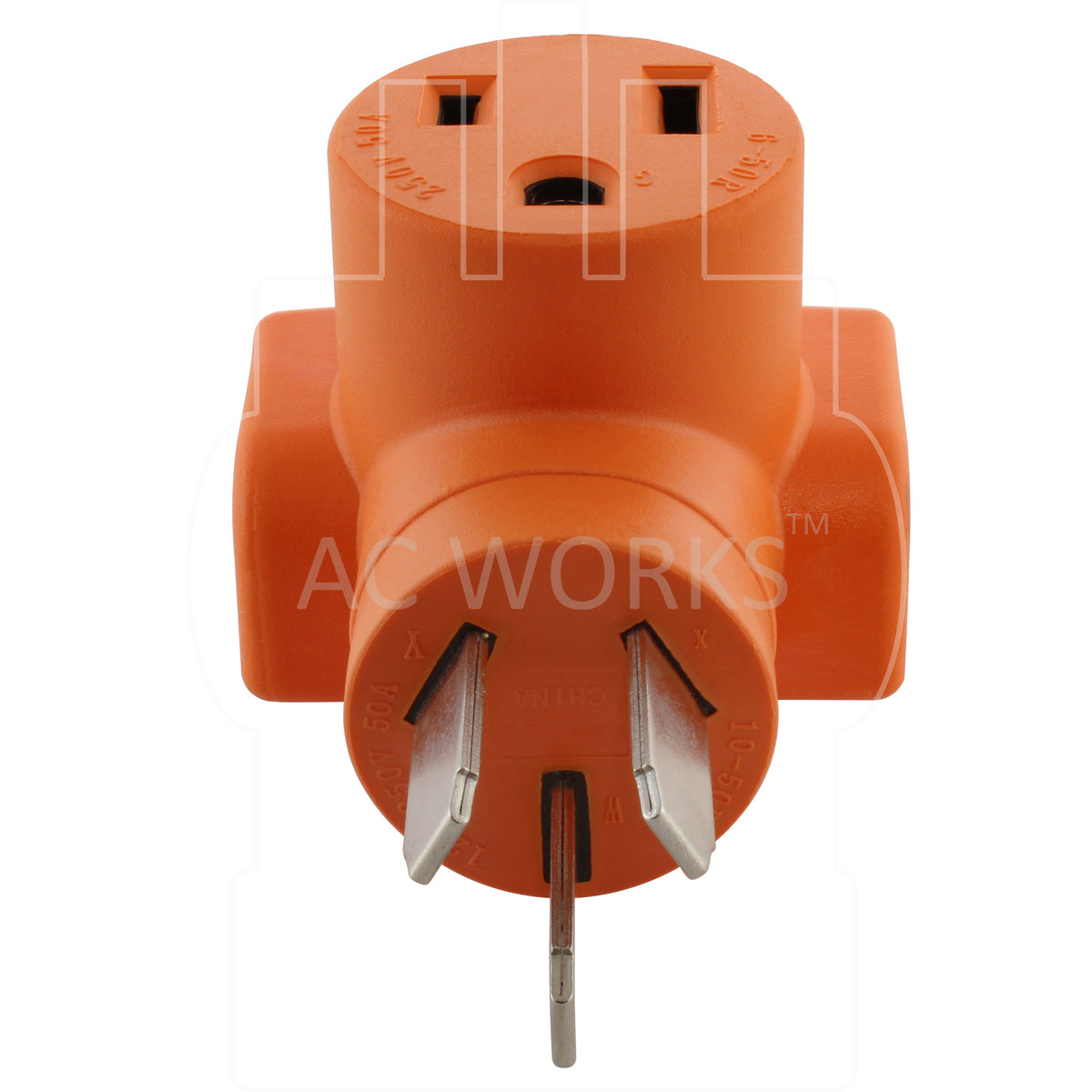 AC WORKS® 50A 3-Prong Dryer/ Welder 10-50 Plug to 6-50R 50A 250V Welder ...