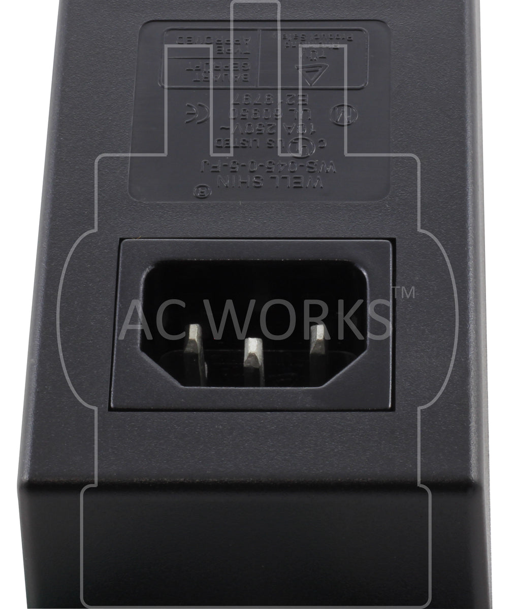 AC WORKS® [WS-045-05WG] PDU Power Strip IEC C14 Inlet to (5) IEC C13 ...